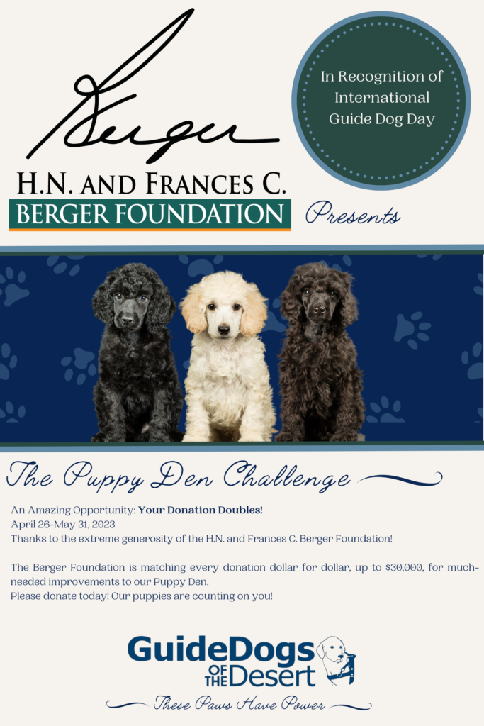The Puppy Den Challenge - Guide Dogs of the Desert - April 26 - May 31 ...